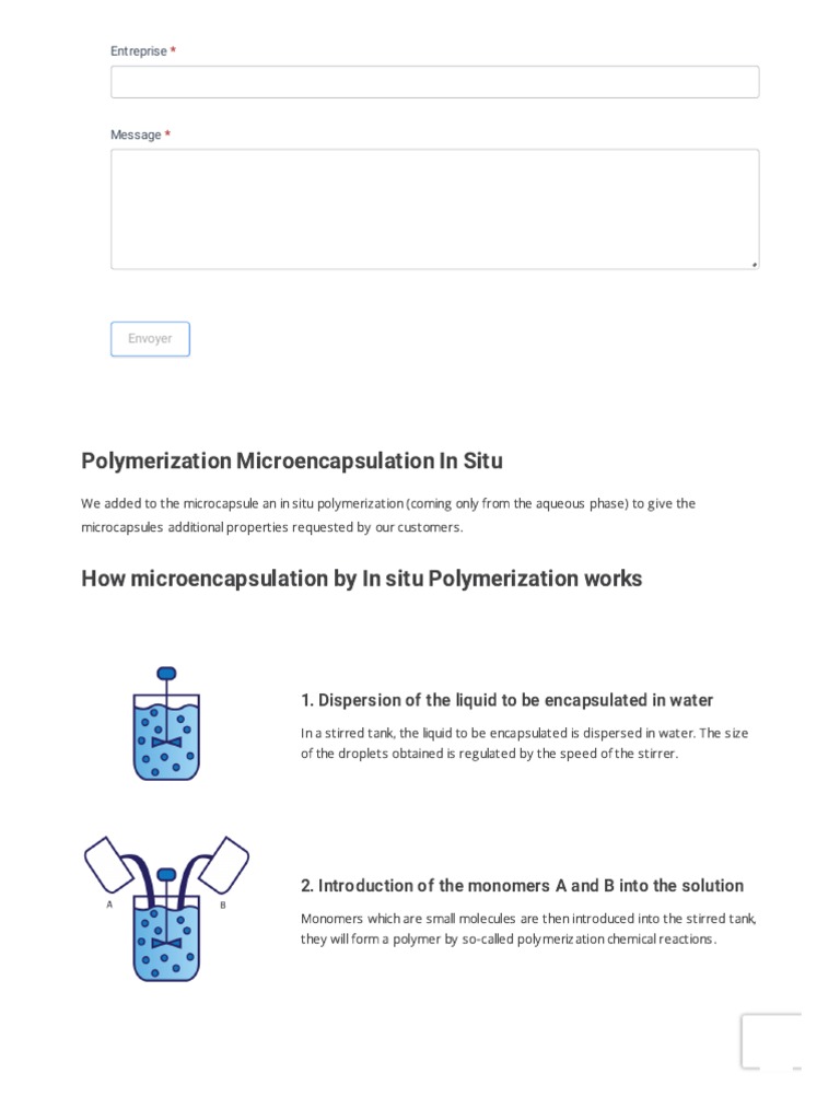 Microencapsulation by Polymerization in Situ - Micro Caps Tech | PDF