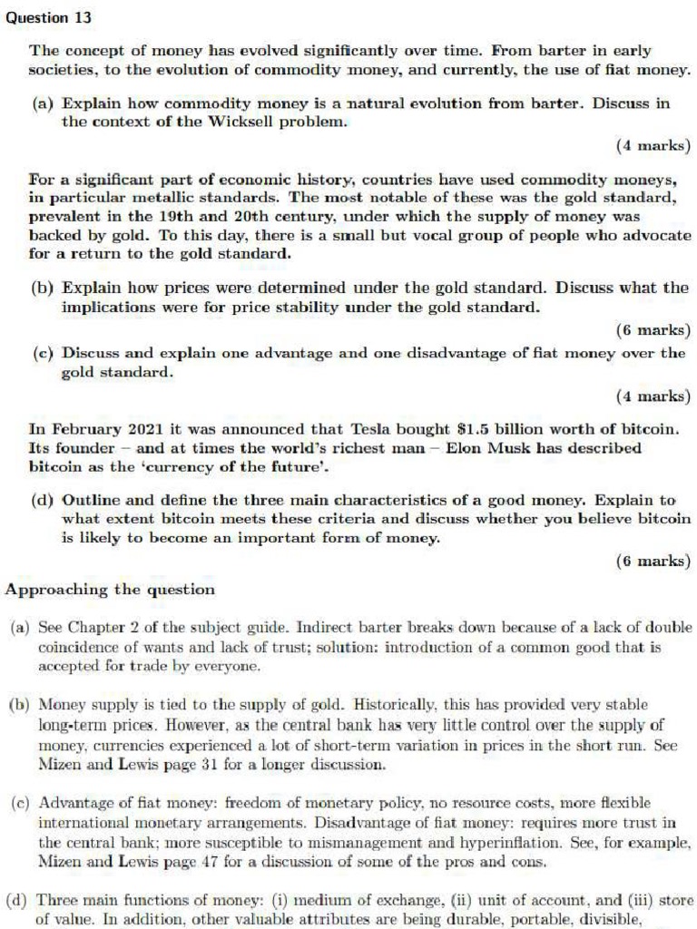 Explain How Prices Were Determined Under Gold Standard. Discuss What ...