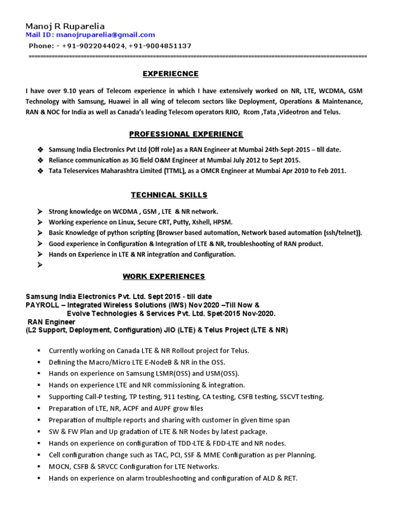 Manoj R Ruparelia - CV | PDF