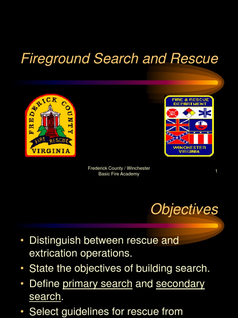 Fireground Search and Rescue: Frederick County / Winchester Basic Fire ...