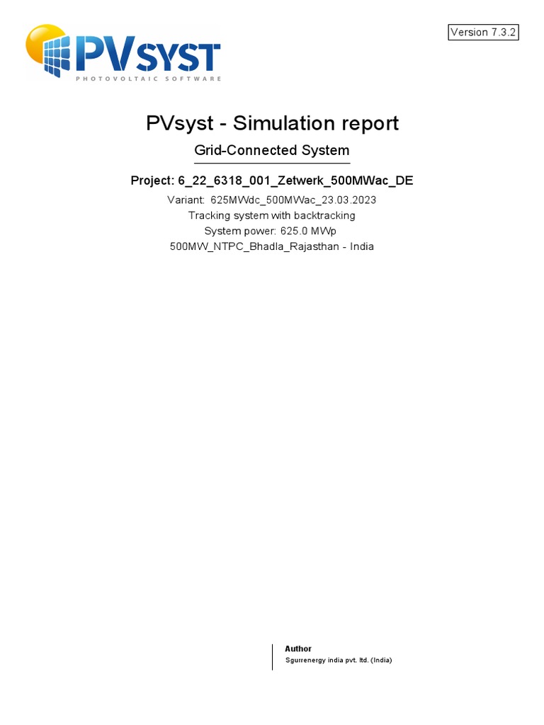 Pvsyst Report | PDF