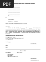 Dormant Account Reactivation Form | PDF | Finance & Money Management