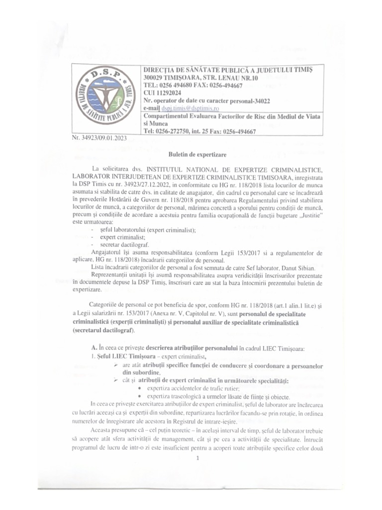 Raport de Expertiza Inec Timisoara | PDF