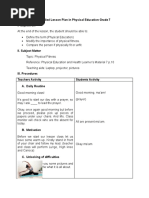 PE MELCs Grade 7 | PDF | Physical Fitness | Learning