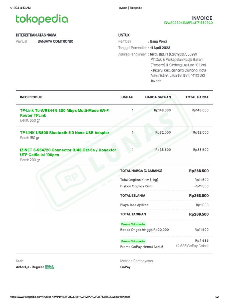 Inv 3171380930 | PDF