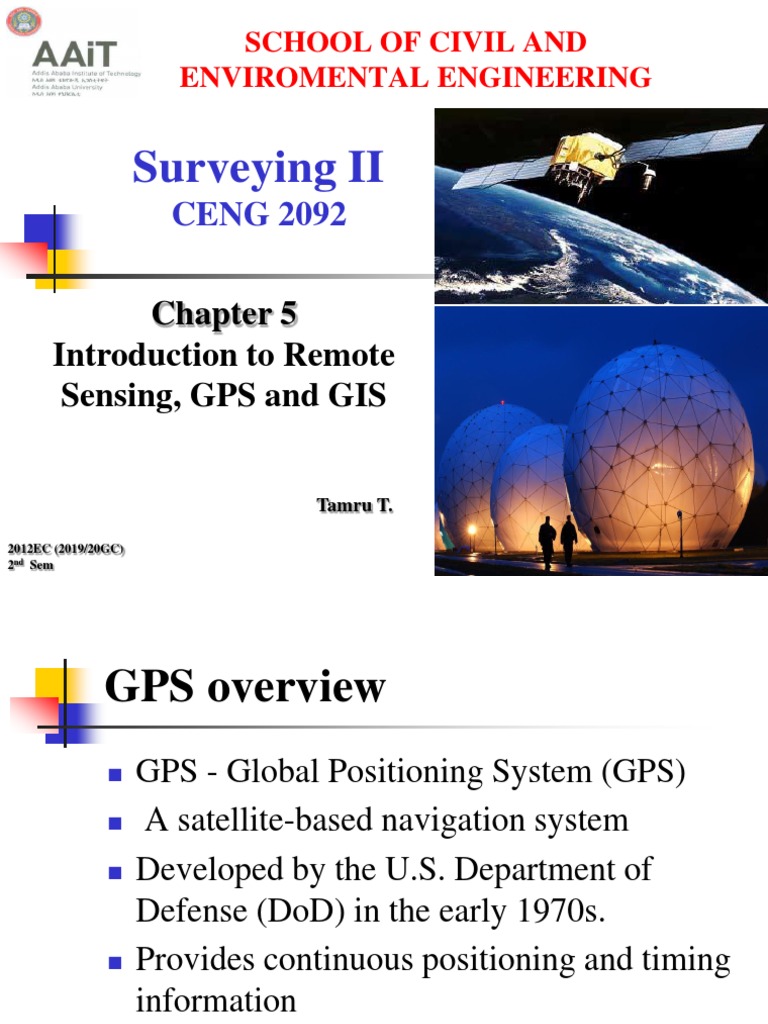 Chapter 5 - Introduction To GPS, GIS and Remote Sensing | PDF | Global Positioning System ...
