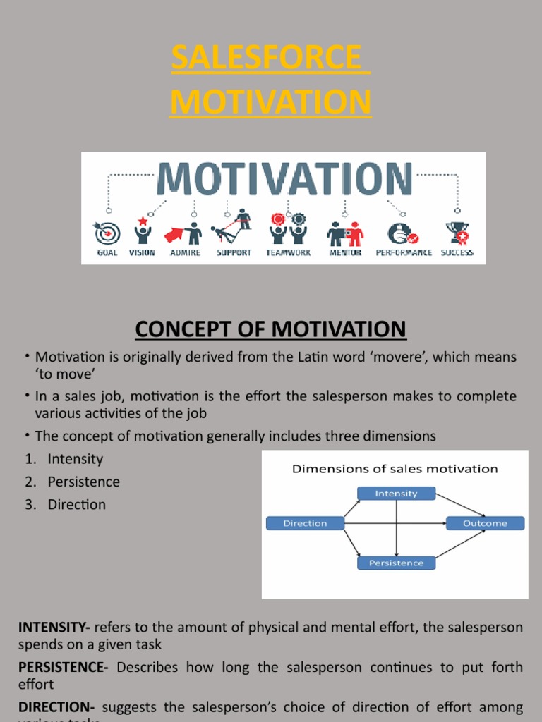 Salesforce Motivation | PDF | Motivational | Motivation