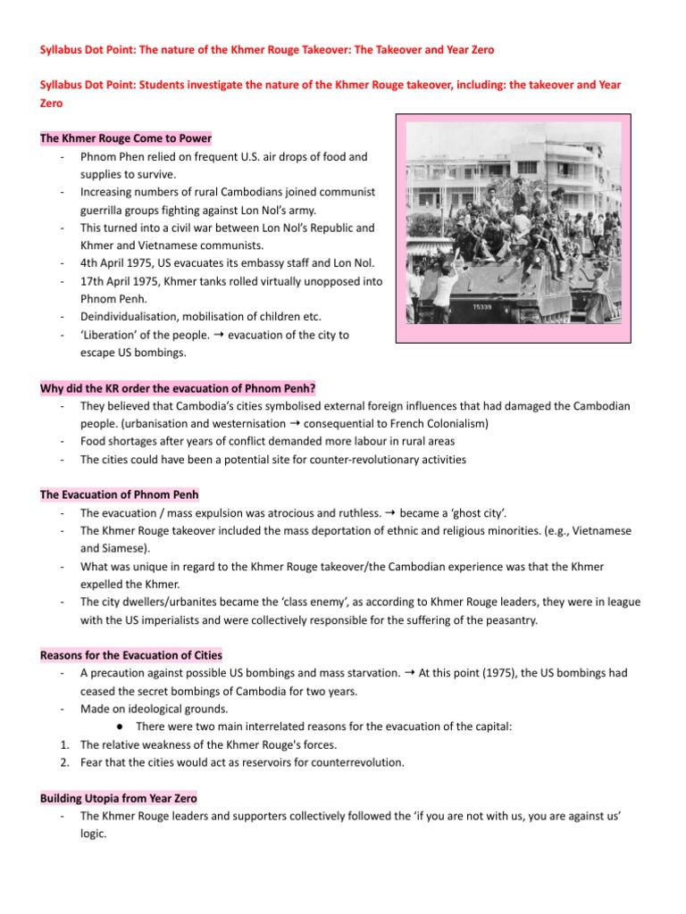 The Takeover and Year Zero | PDF | Khmer Rouge | Cambodia