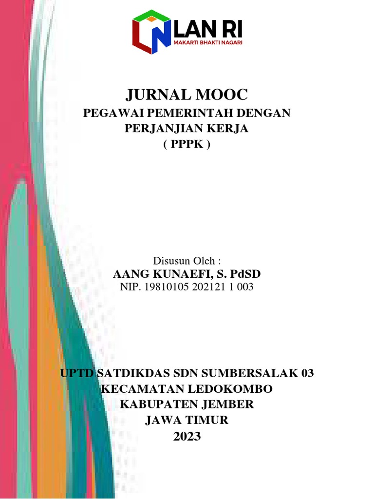 Jurnal Mooc PPPK - Aang Kunaefi - 198101052021211003 | PDF