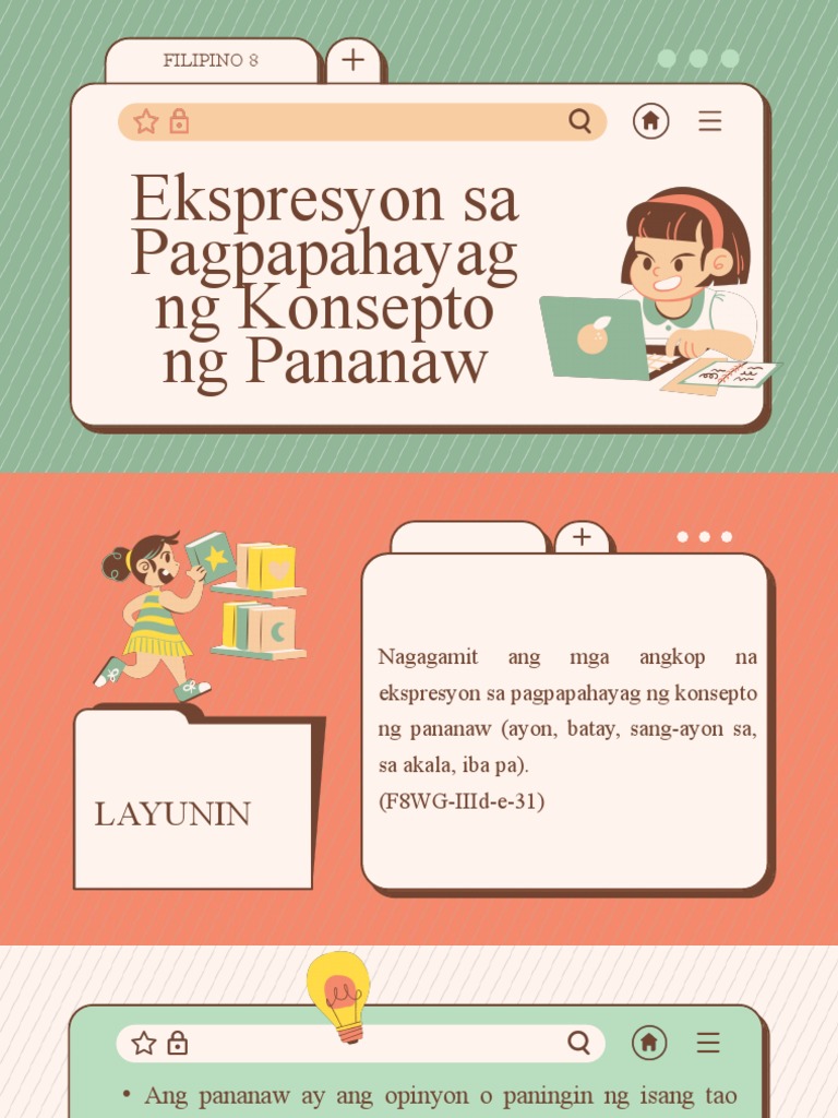 Ekspresyon Sa Pagpapahayag NG Pananaw | PDF