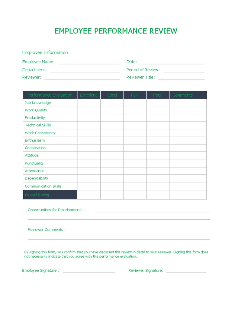 1528544-Employe Performance Review | PDF