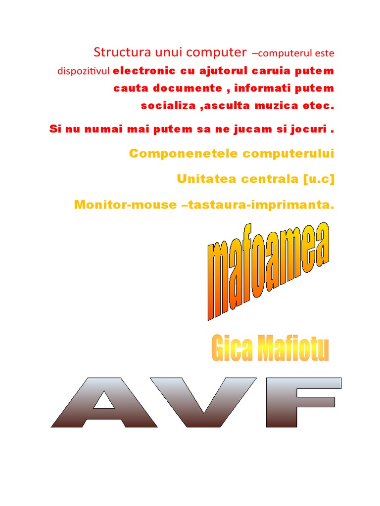 Structura Unui Computer | PDF