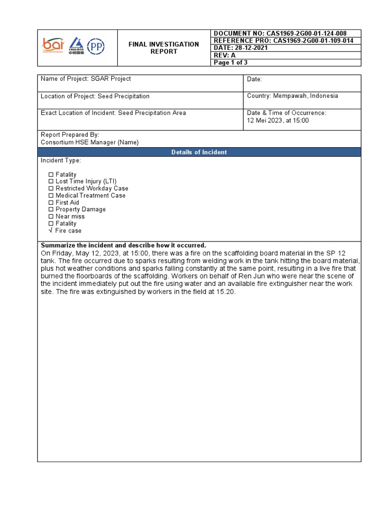 CAS1969-2G00-01-124-008 Final Investigation Report Form CCI 12 Mei 2023 | PDF