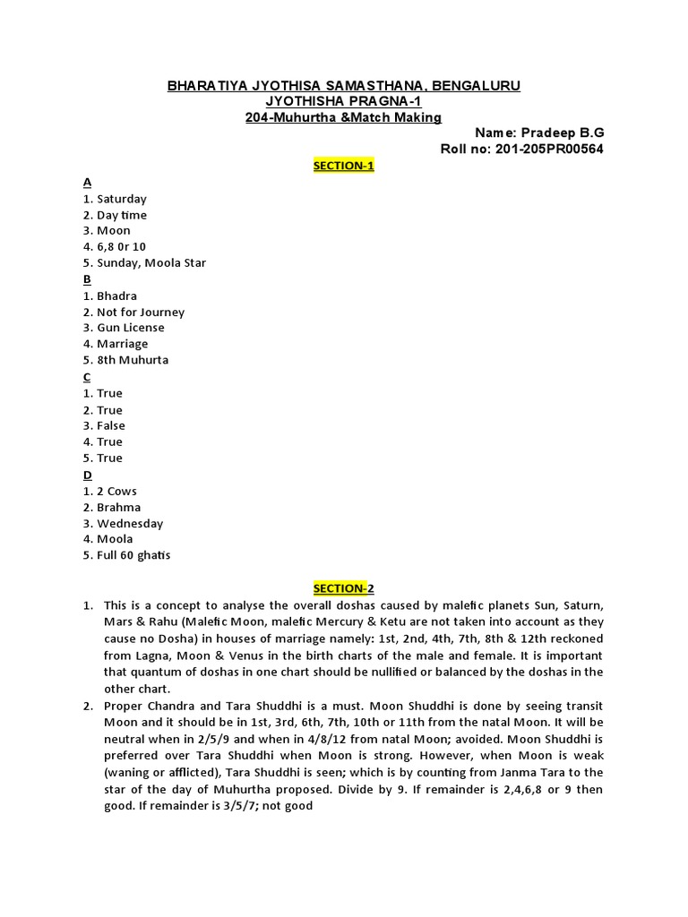 Muhurtha Matchmaking | PDF | Planets In Astrology | Hermeticism