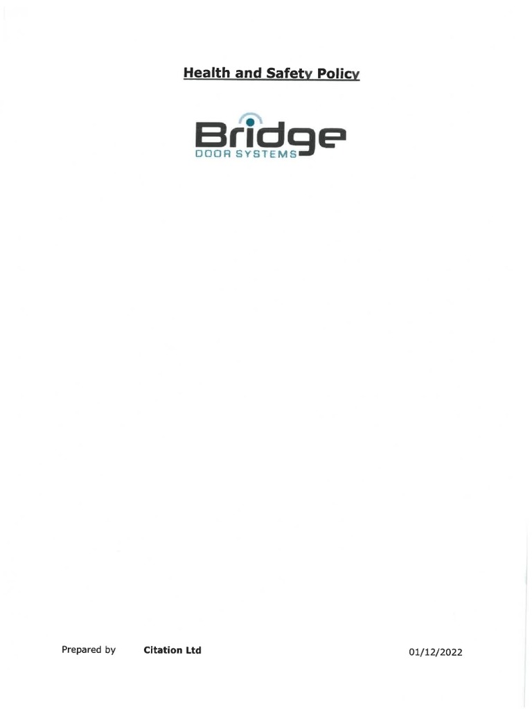 Signed Health and Safety Policy V12 2023 - PART 2 | PDF