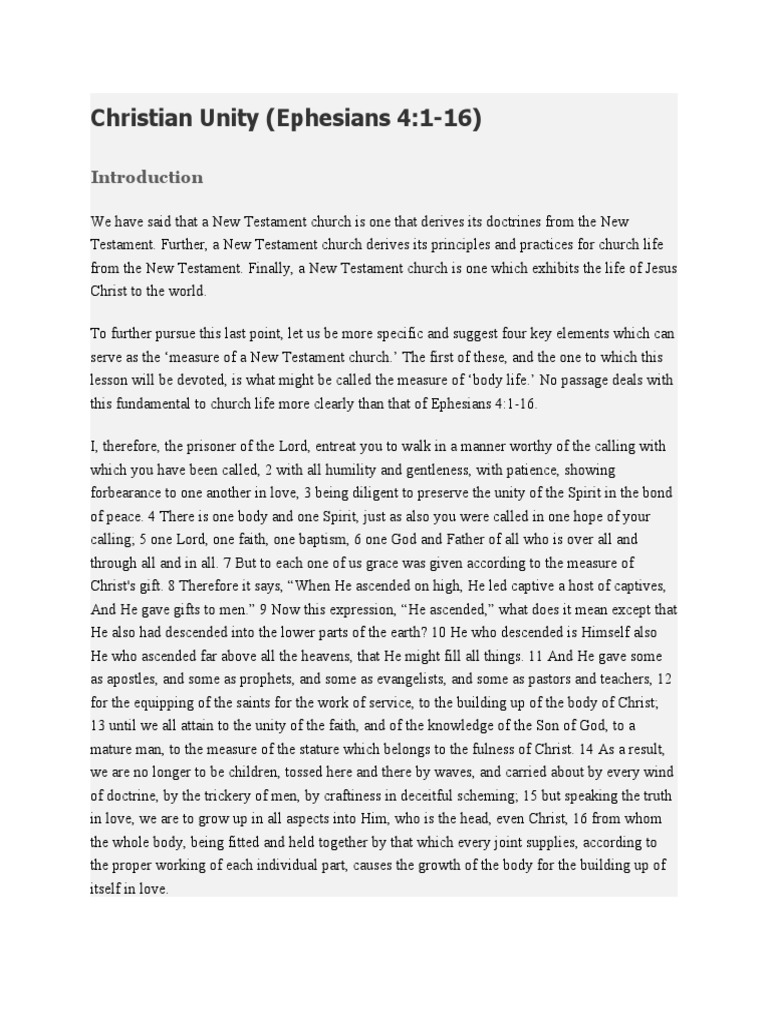 Christian Unity | PDF