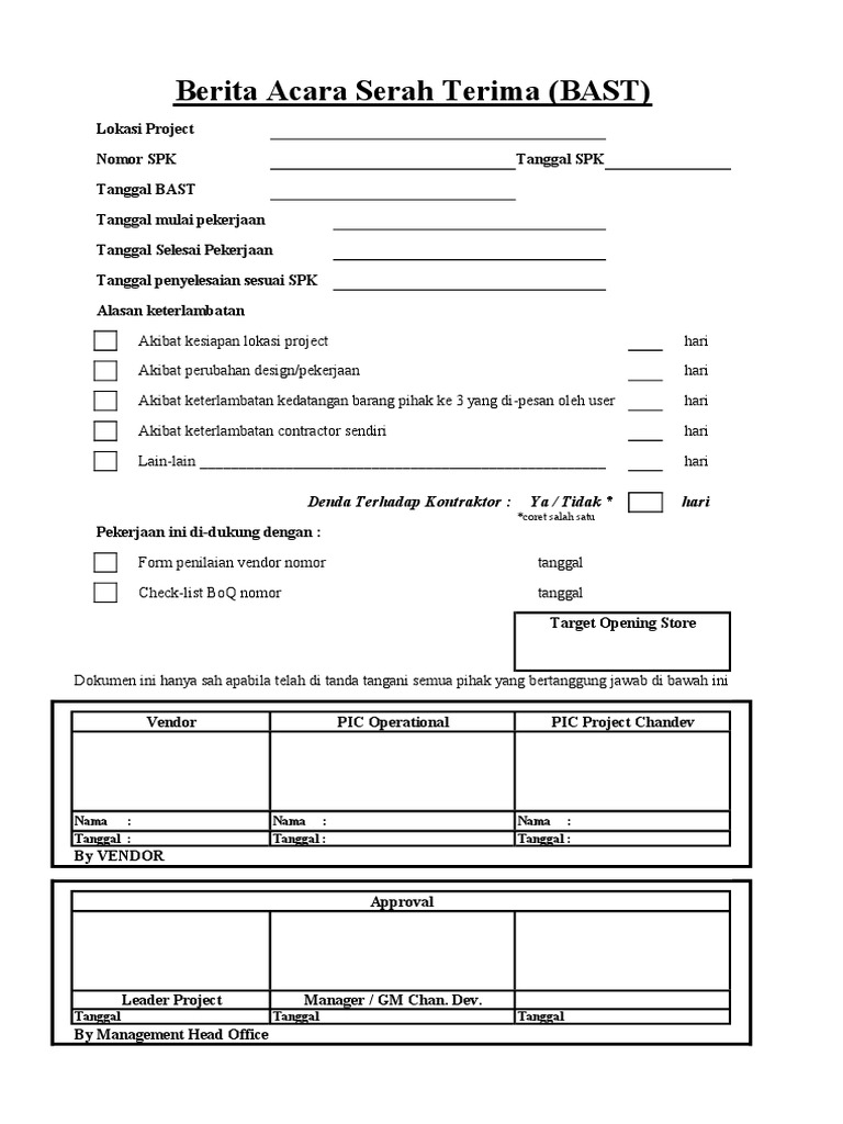 Form BAST | PDF