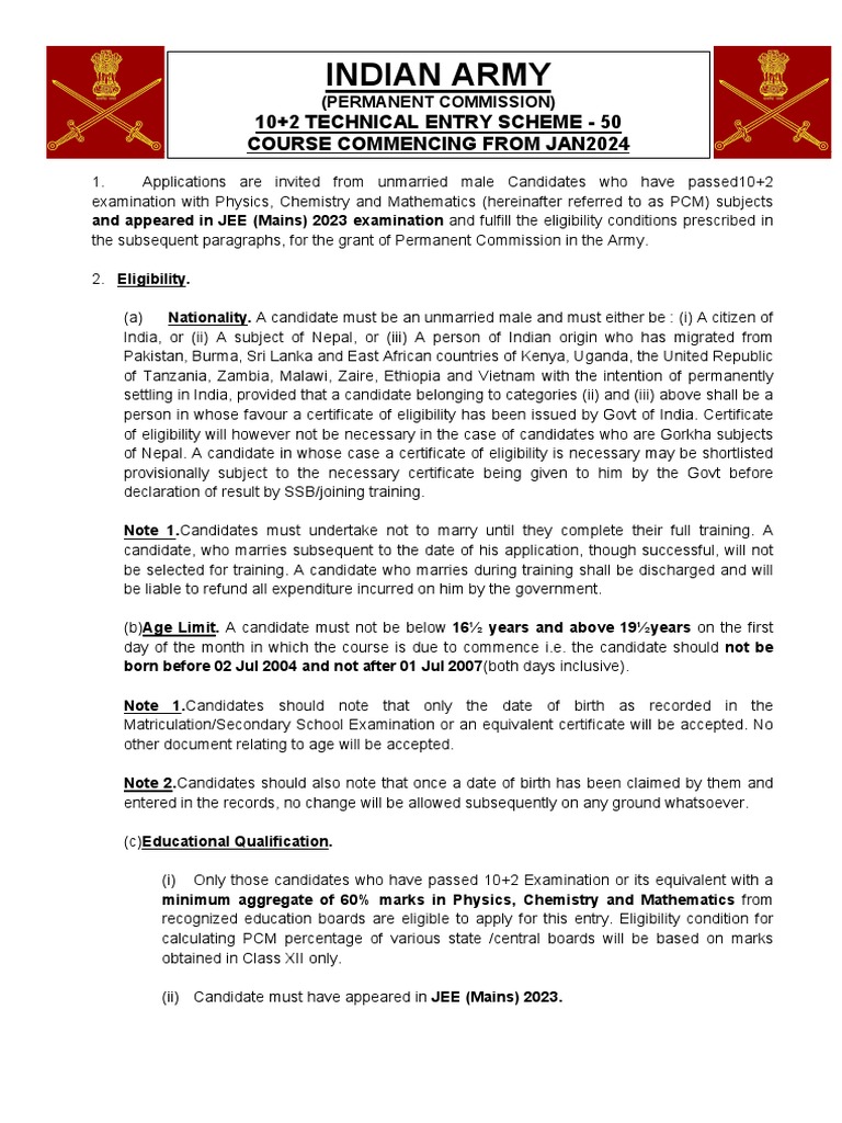 Notification of 10 2 Tes 50 Course | PDF | United States Military Academy