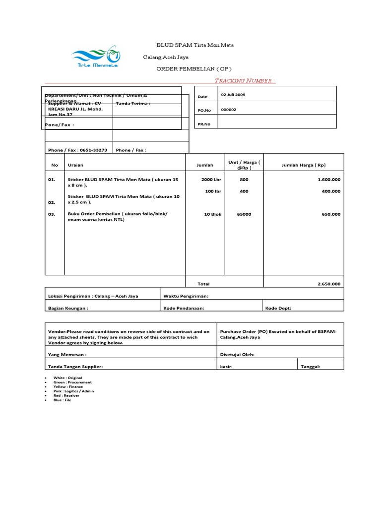 Purchase Order (Po) | PDF