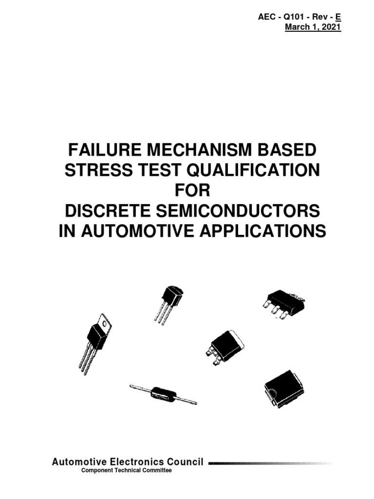 AEC Q101 Rev E Base Document | PDF | Electrostatic Discharge | Reliability Engineering