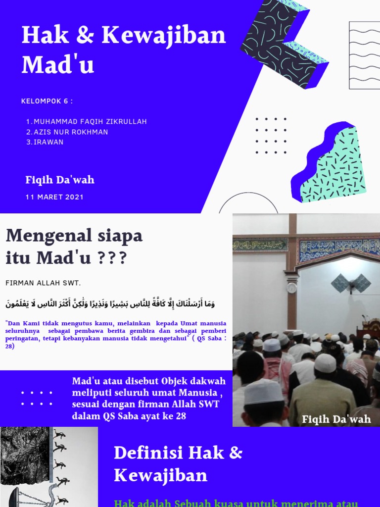 Fiqih Da'wah Hak & Kewajiban Mad'u | PDF