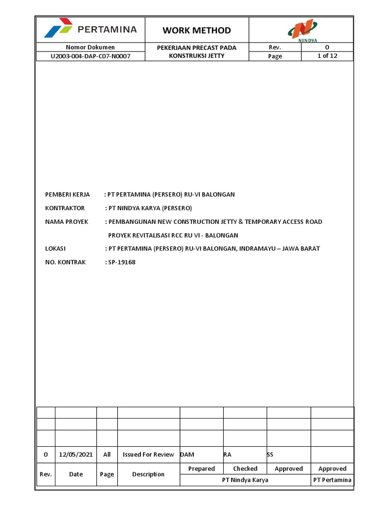 Form Work Method Precast Jetty | PDF