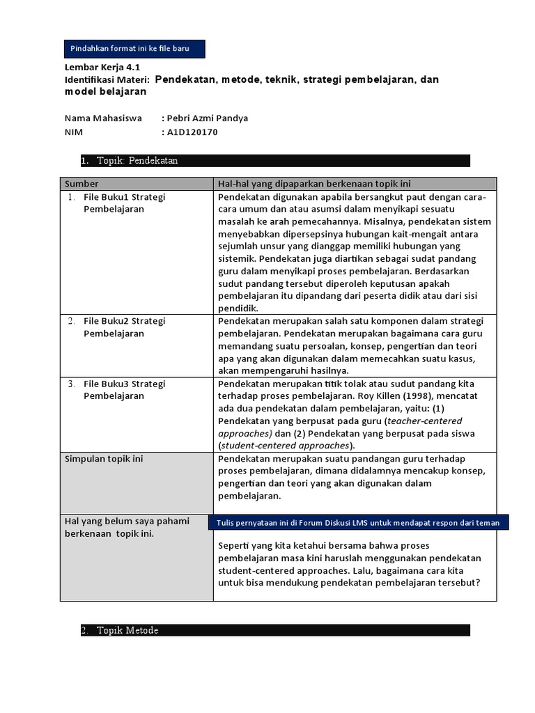 LK 4.1 - Pebri Azmi Pandya - A1D120170 | PDF