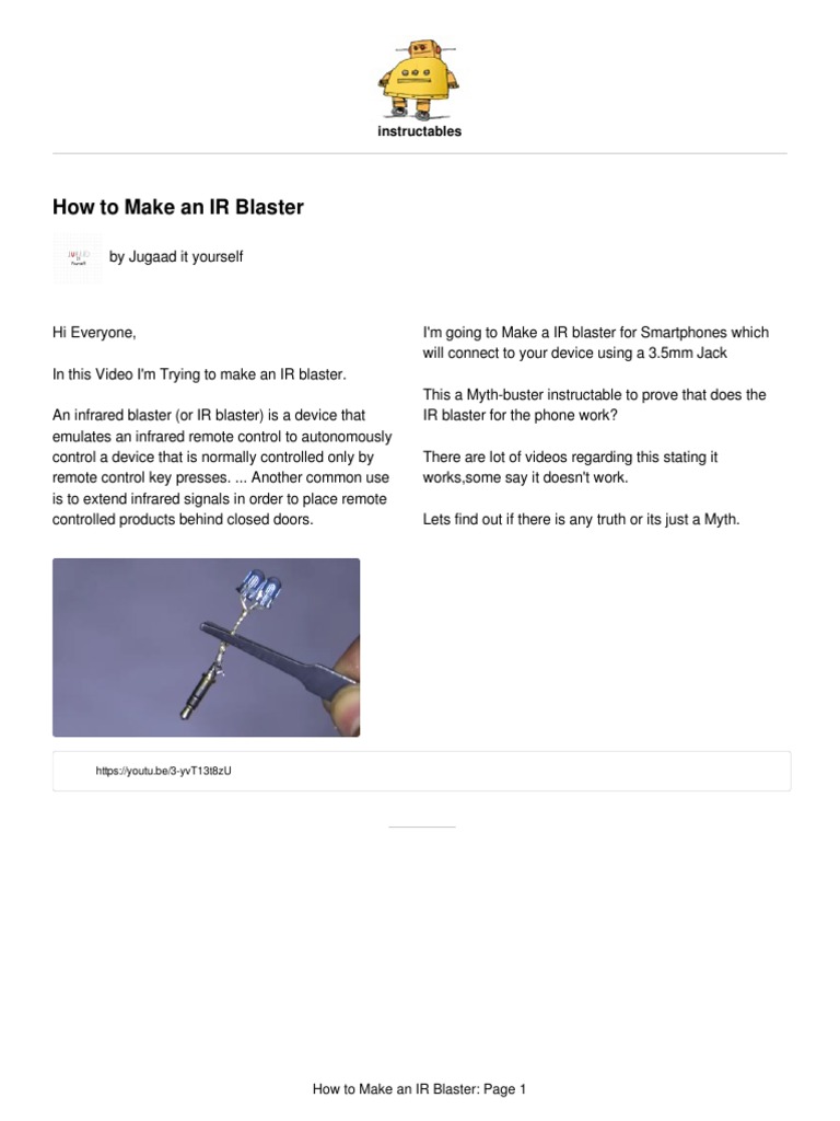 How To Make An IR Blaster | PDF