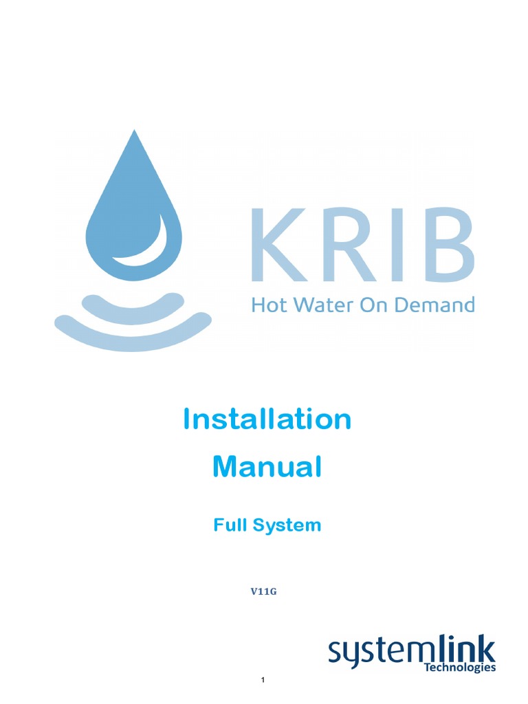 KRIB System Installation Guide | PDF | Water Heating | Thermostat