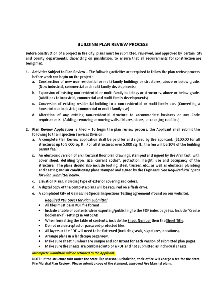 Building Plan Review Process 2022-08-09_202208101553434928 | PDF