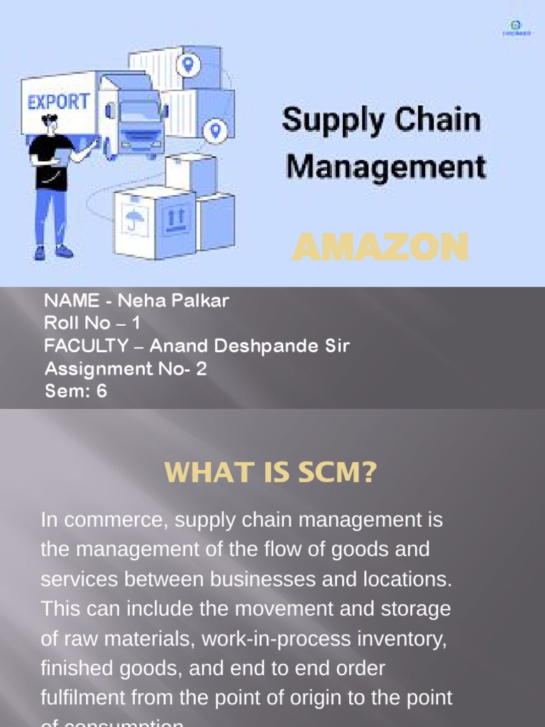 Neha Palkar BRM Sem 6 Assignment 2.pptx | PDF | Supply Chain | Supply ...