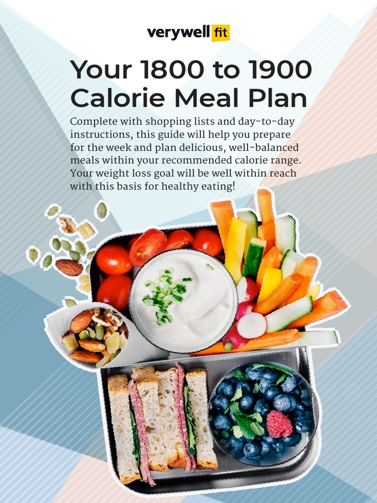 1800 Calorie Meal Plan | PDF | Drink | Cooking