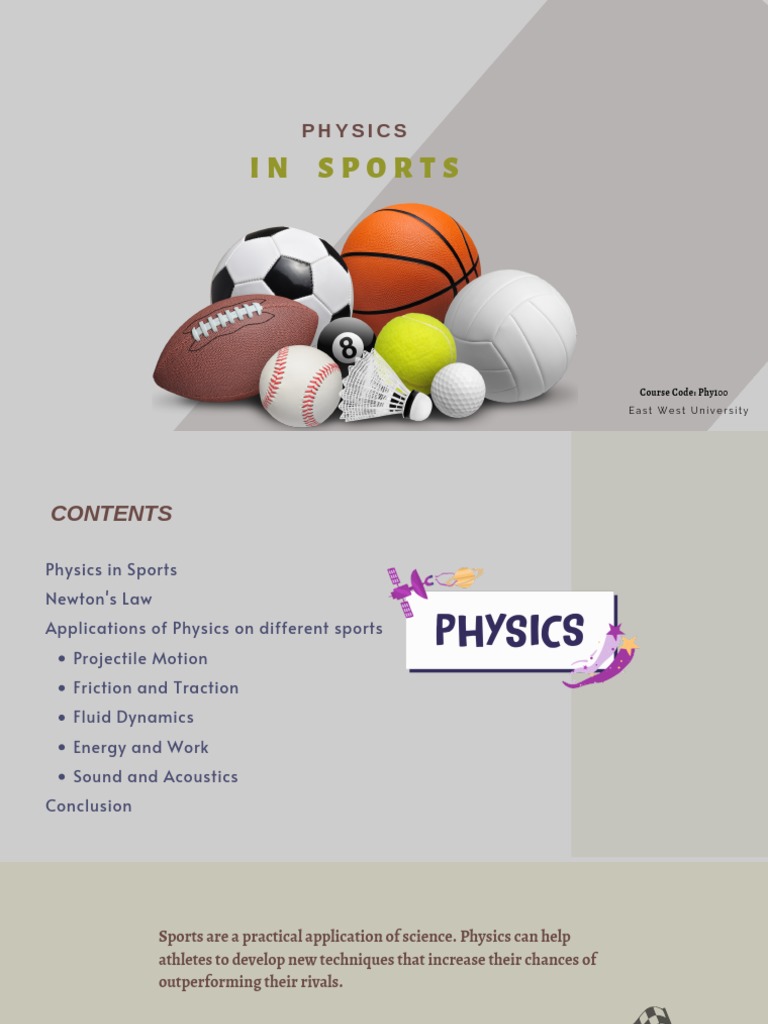 Physics Applications in Sports | PDF