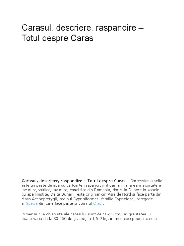 Carasul | PDF
