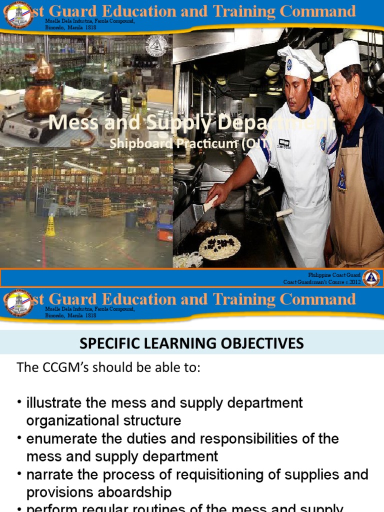 Mess and Supply Department Part 03 Finale | PDF | United States Coast ...