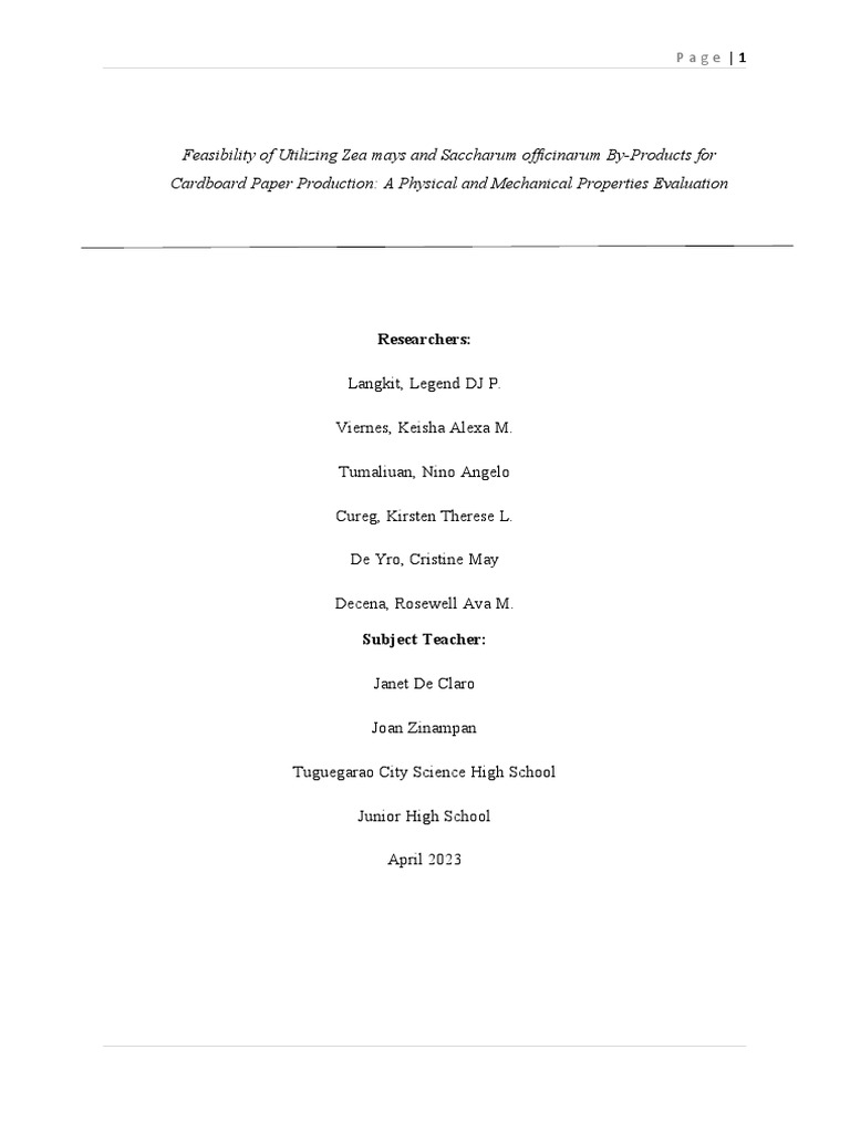 Resaearch Chapter 1 Grade 8 3 | PDF