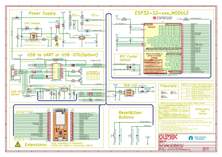 ESP32 S2 DevKit Lipo - Rev - B1 | PDF | Energy Storage | Galvanic Cells