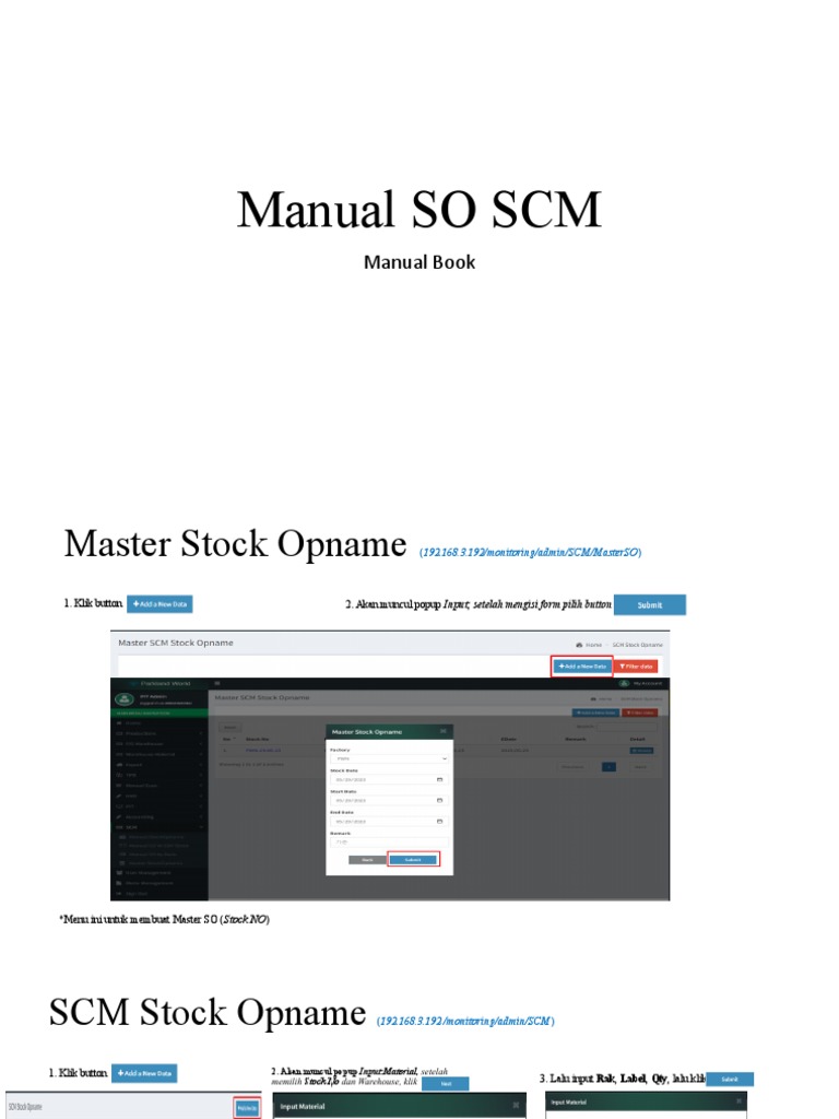 Manual SO SCM | PDF | Teknologi & Rekayasa