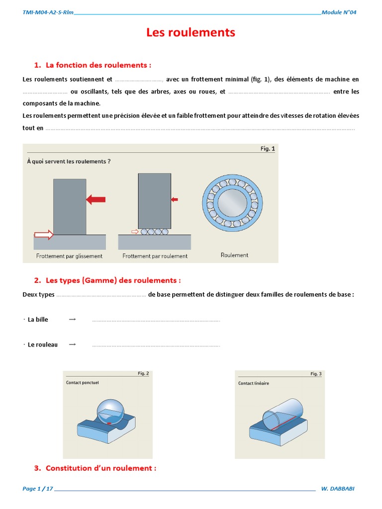 000 M04-A2-STG - Roulements - 20230511 - 022926 | PDF | Ingénierie mécanique | Ingénierie civile