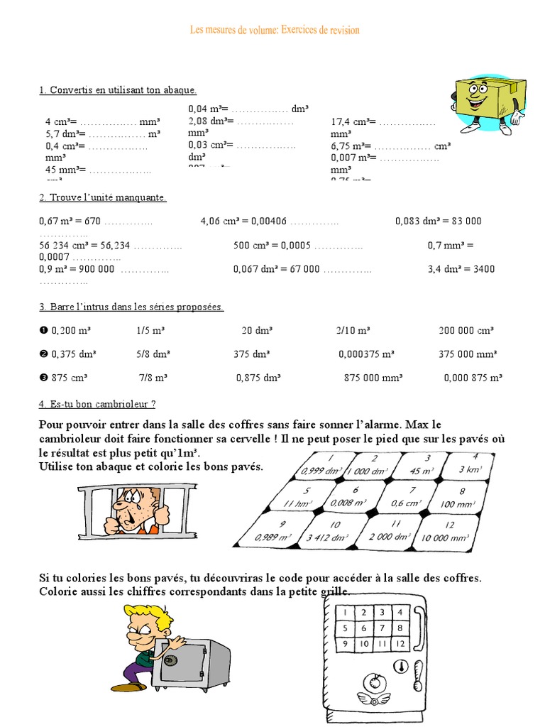 Conversion et Mesure des Volumes | PDF