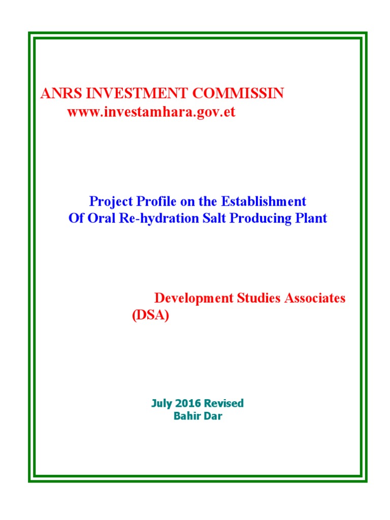 ORS Making Plant | PDF | Business | Science & Mathematics