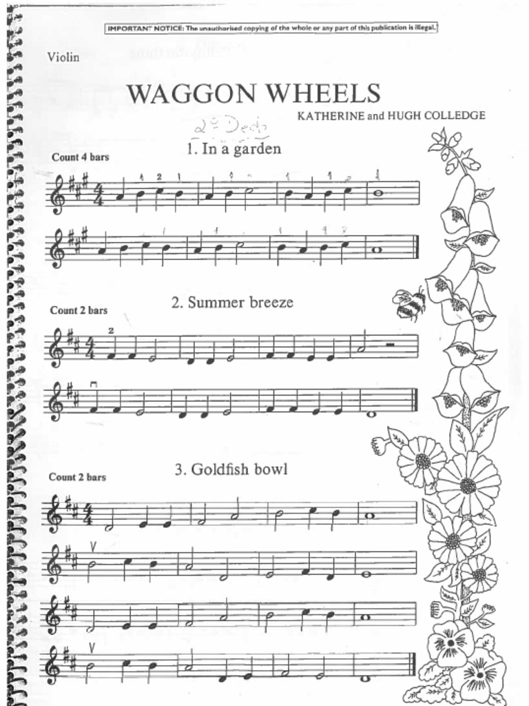 WAGGON WHEELS - VIOLINpno | PDF