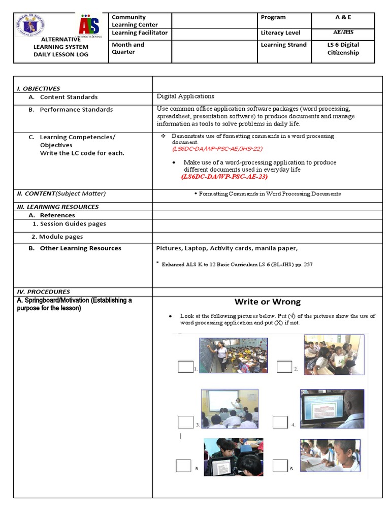 Week 4-LS6 DLL (MS Word Commands) | PDF