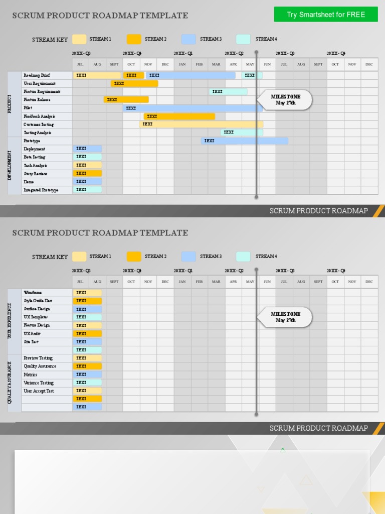 Scrum Product Roadmap Template | PDF | Design | Computer Science