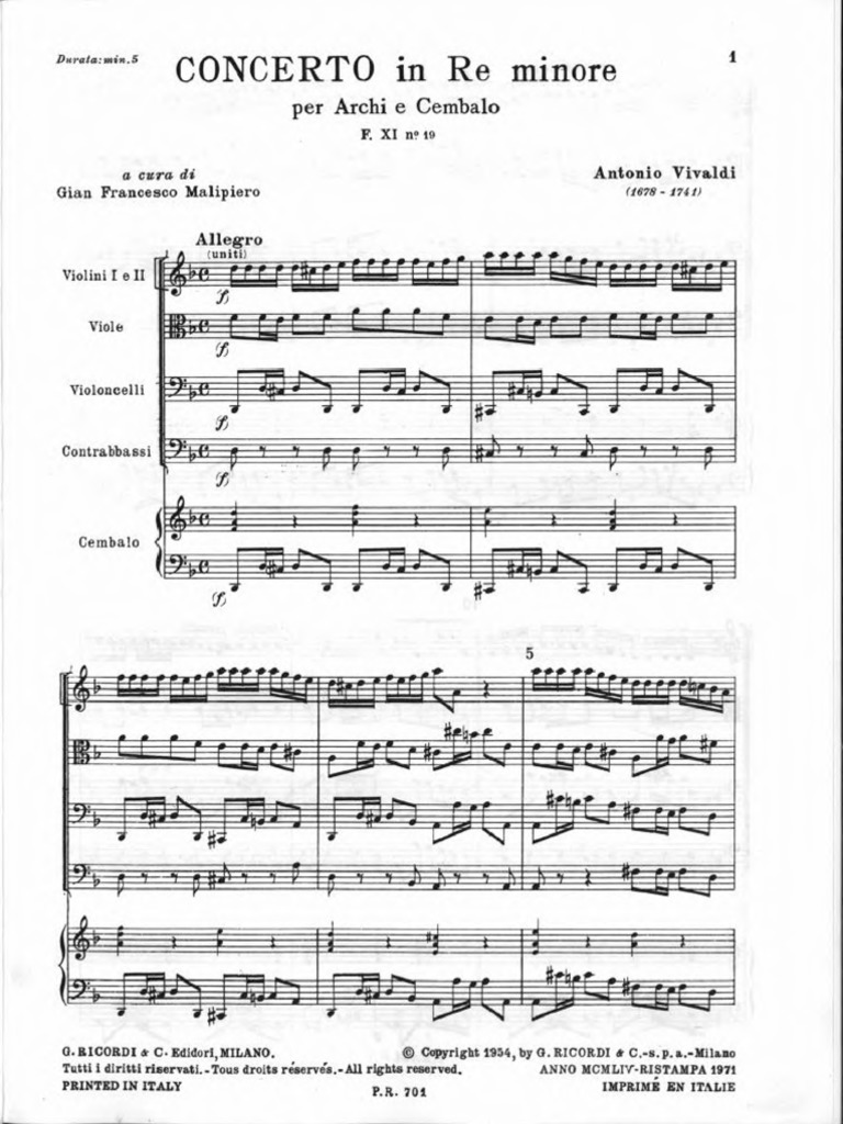 Vivaldi Concerto Rv 127 In Re Minore Pdf