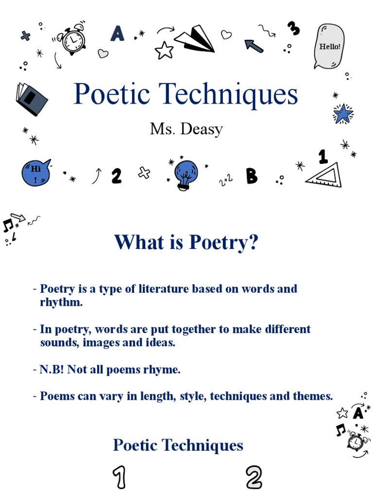 Poetic Techniques | PDF | Poetry | Rhyme