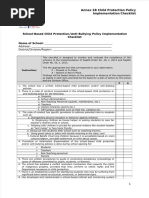 Child Protection Policy Checklist | PDF | Bullying | Child Protection