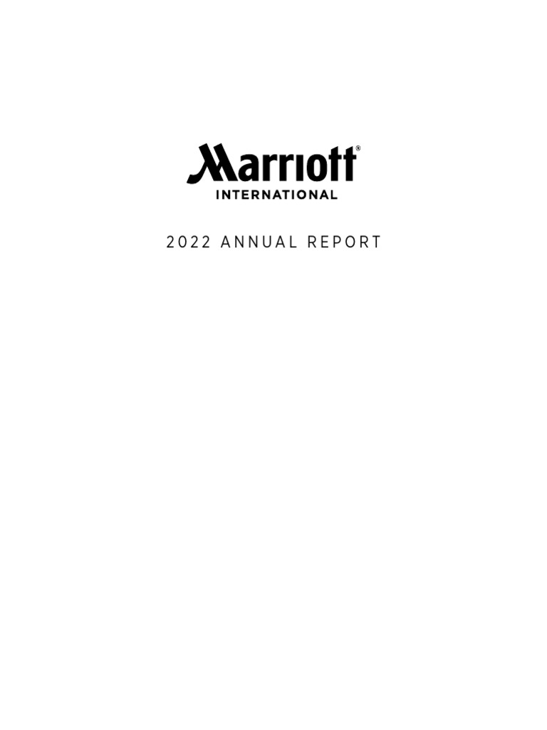 Marriott 2022 Annual Report | PDF | Marriott International | Hotel