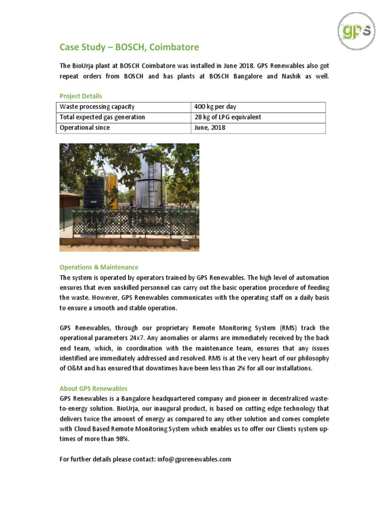 BOSCH Case Study | PDF