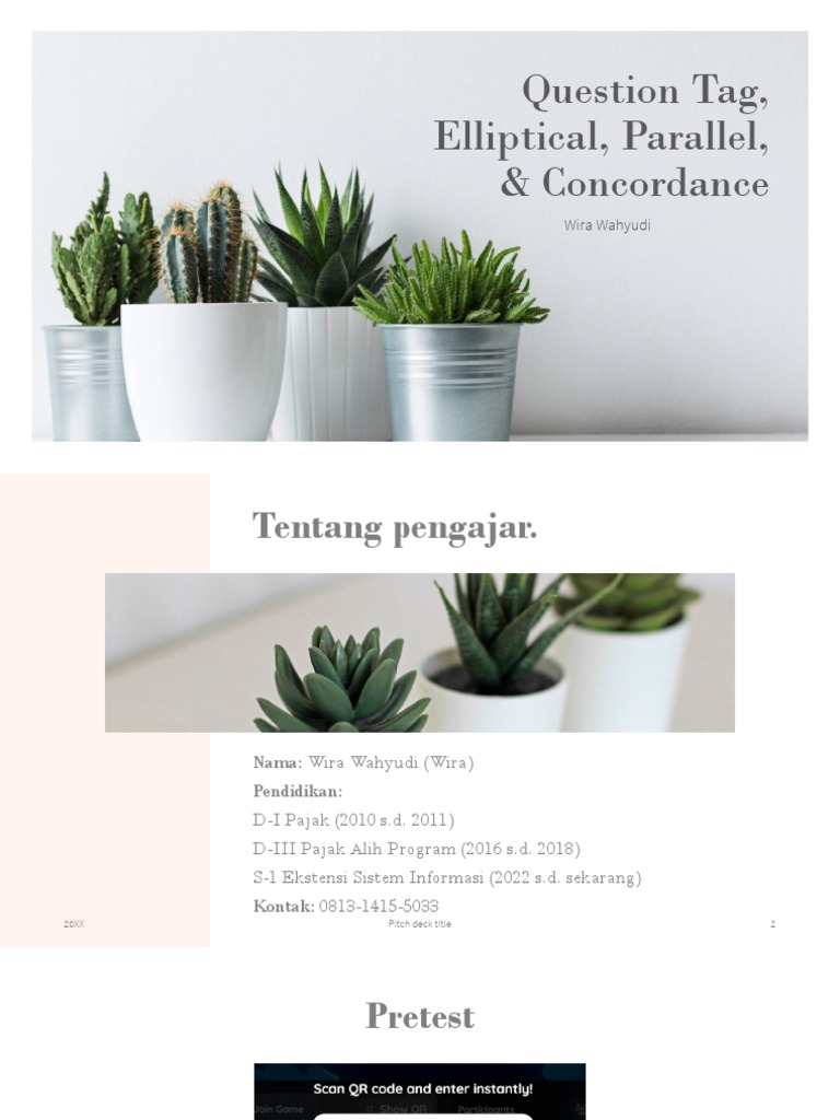 Question Tag, Elliptical, Parallel, Concordance | PDF | Verb | Language ...